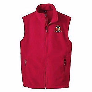 Greekgear Kappa Alpha Psi Fleece Crest - Shield Vest 3x-large Maroon