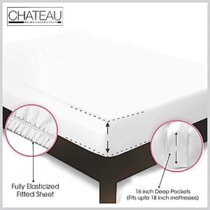 100% Egyption Cotton King Solid Sheet Set & Striped Sheets Set of 2 Combo- 800 Thread Count Sateen Weave KIng Size Solid Sheets & Striped Sheets, Deep Pocket Cotton Bedsheets - Dark Denim