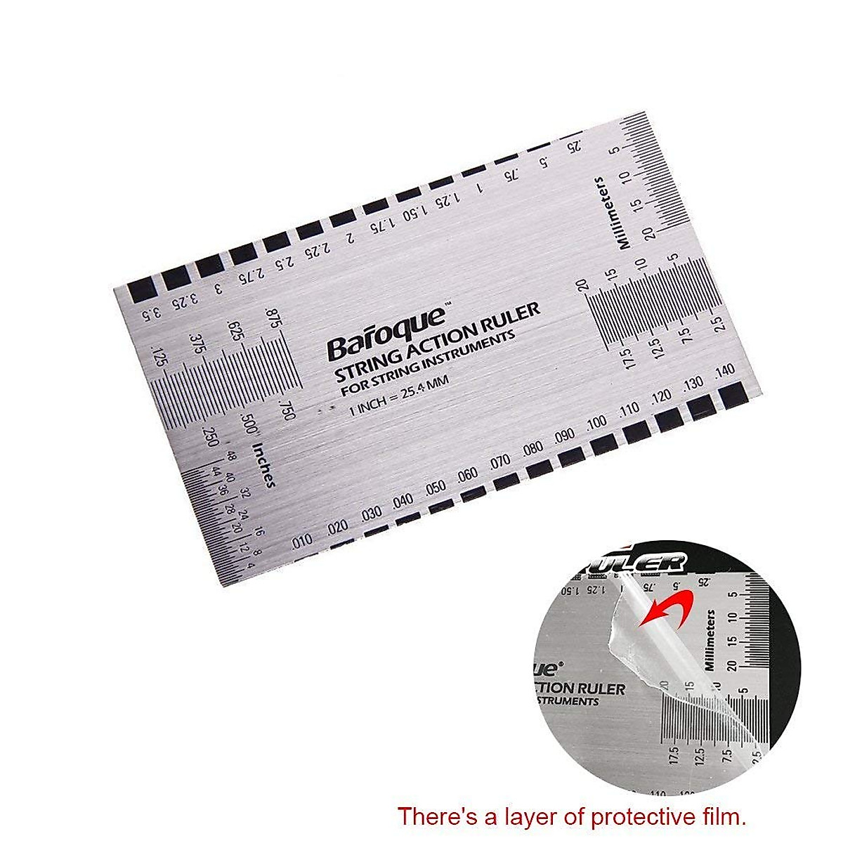 String Action Ruler Gauge,Guitar Repairing Tool for Luthier,Fit for Guitar,Ukulele,Bass,Banjo,Mandolin