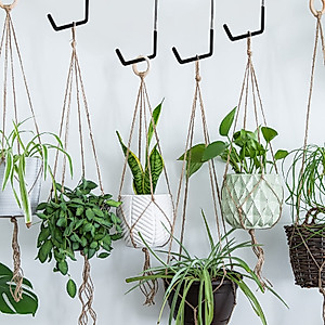 6 Pack Heavy Duty Rafter Hooks for Hanging Vinyl Coated Large S Hooks for Hanging Ladder Bike Hangers Garage Storage Organizer Black