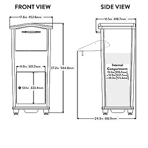 Architectural Mailboxes 6900B Elephantrunk Parcel Drop Box Black