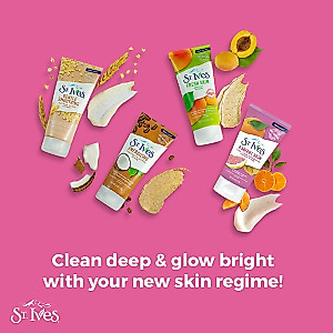 St. Ives Radiant Skin Pink Lemon and Mandarin Orange Face Scrub 6 oz (Pack of 2)