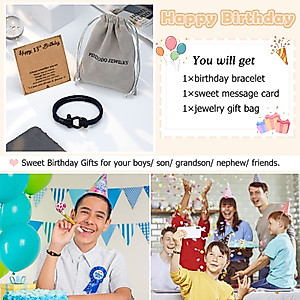 PINKDODO 13 Year Old Boy Gifts Ideas, 13th Birthday Decorations, Cool Things Stuff Bracelets for 13 Year Old Teenage Teen Boys Trendy 2024 Official Teenager Teens Gifts