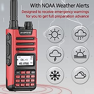 BAOFENG GM-15 Pro GMRS Radio Long Range Walkie Talkies Rechargeable NOAA Weather Alerts & Scan Two Way Radio,GMRS Repeater Capable with Extra Battery Programming Cable Speaker Mic etc Full Kits