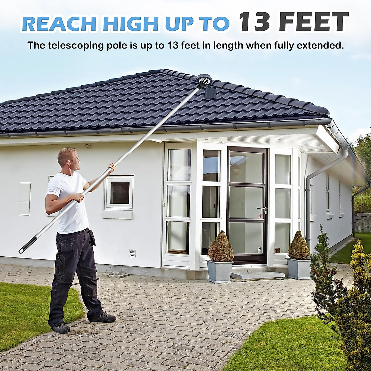 Light Bulb Changer for High Ceilings - 13FT Light Bulb Changer Kit with Extension Pole Light Bulb Changer with Baskets and Suction Cup Light Bulb Removal Tool for High Ceilings and Recessed Lights