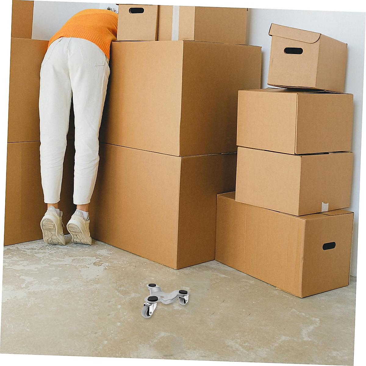 Moving Artifact Moving Wheels Furniture Rollers Furniture Dolly Moving Dolly 3 Wheel Dolly Portable Moving Rollers Moving Tool for Furniture Dolly Wheels Carbon Steel Lifts Heavy