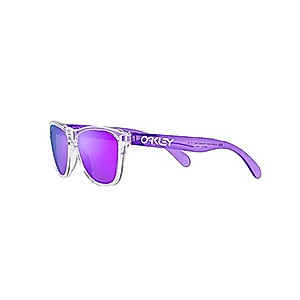 Oakley Youth OJ9009 Frogskins XXS Square Sunglasses, Clear/Prizm Violet, 48 mm