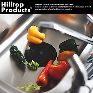 4 Pack - 4.5" Kitchen Sink Drain Strainers and 6" Kitchen Sink Stoppers Set for Standard 3-1/2 Inch Kitchen Sink Drain