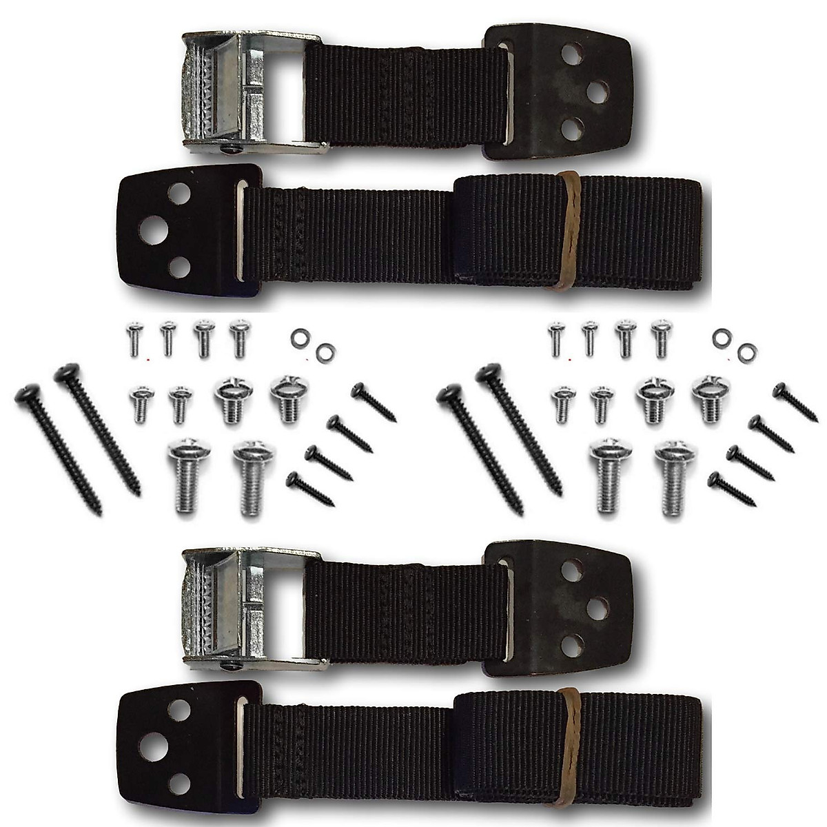 BabyKeeps Anti-Tip Straps - Anchor TV & Furniture to Baby Proof- Heavy Duty Safety Straps with Metal Plates - All Mounting Hardware Included (4 Pack)