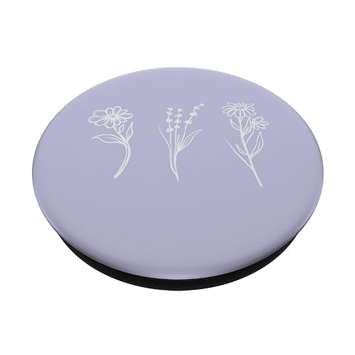 Minimalist Purple-Lavender Floral Pattern Flower PopSockets Standard PopGrip