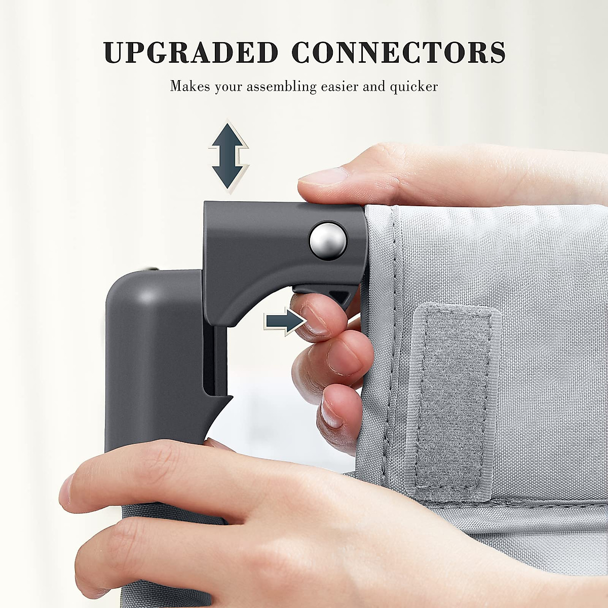 ANGELBLISS Baby Playpen, Foldable Playpen for Babies and Toddlers, Indoor & Outdoor Baby Activity Center with Visible Breathable Mesh, Portable Play Yard with 2 Handlers+50 Balls-59”×71”（Grey）