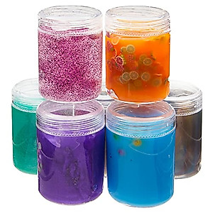 Juvale 35 Pack Plastic Canning Jars with Lids for Slime, Craft Storage, Beauty Products (1.2 oz)