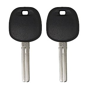 Keyless2Go Replacement for New Uncut Transponder Ignition Car Key TOY50 (2 Pack)