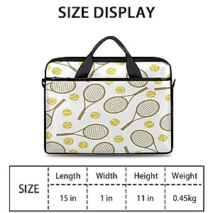 Tennis Bat Laptop Computer Bag Waterproof Shoulder Messenger Bag 13-15 inch Durable Laptop Tote Bag with Shoulder Strap Handle Lightweight Crossbody Briefcase