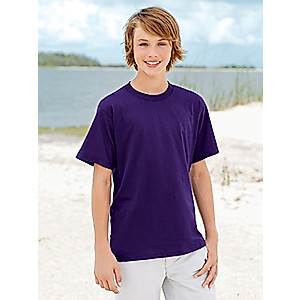Fruit of the Loom Youth 5 oz. HD Cotton™ T-Shirt M PURPLE