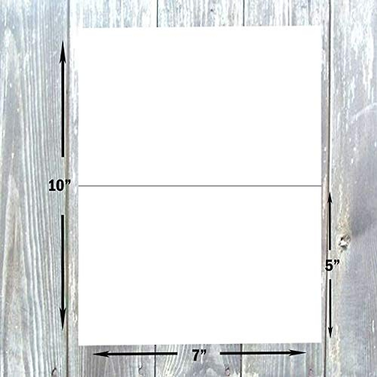 Hamilco Card Stock Folded Blank Cards with Envelopes 5x7 - Scored White Cardstock Paper 80lb Cover - 100 Pack