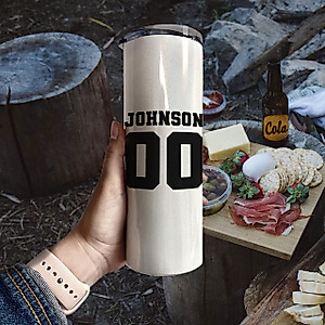 Soccer Mom – Personalize with Name & Number – One 20 oz Iridescent Stainless Steel Travel Tumbler with Straw – Double Wall Vacuum Insulation– Keep Beverages Cold For Up to 18 Hours or Hot for 6 Hours
