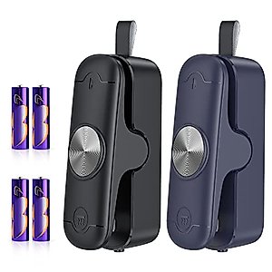 OEOP 2-Pack Mini Bag Sealer, 2 in 1 Heat Sealer & Cutter Battery Powered, Vacuum Sealer Portable Handheld Bag Resealer Kitchen Gadget Machine for Food Chip Bags Storage (Battery Included)