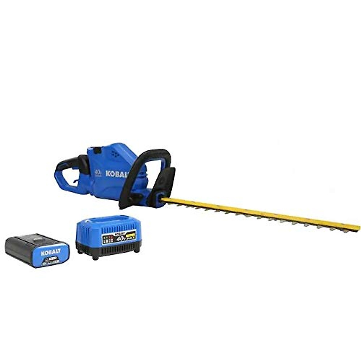 Kobalt 40-Volt 24-in Dual Cordless Electric Hedge Trimmer 2 Ah (Battery Included and Charger Included)