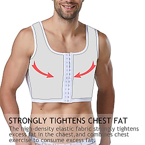 NonEcho Fajas para Hombres Slimming Body Shaper Corset Compression Shirts Hide Gynecomastia Chest Vest