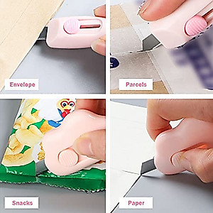 Yiser Cloud Shape Utility Knife Retractable Portable Mini Knife For Wrapping Envelopes Letter Box Cutter With Keychain Holes 2 Pack Kitchen Magnetic Knife Strip (As shown, One Size)