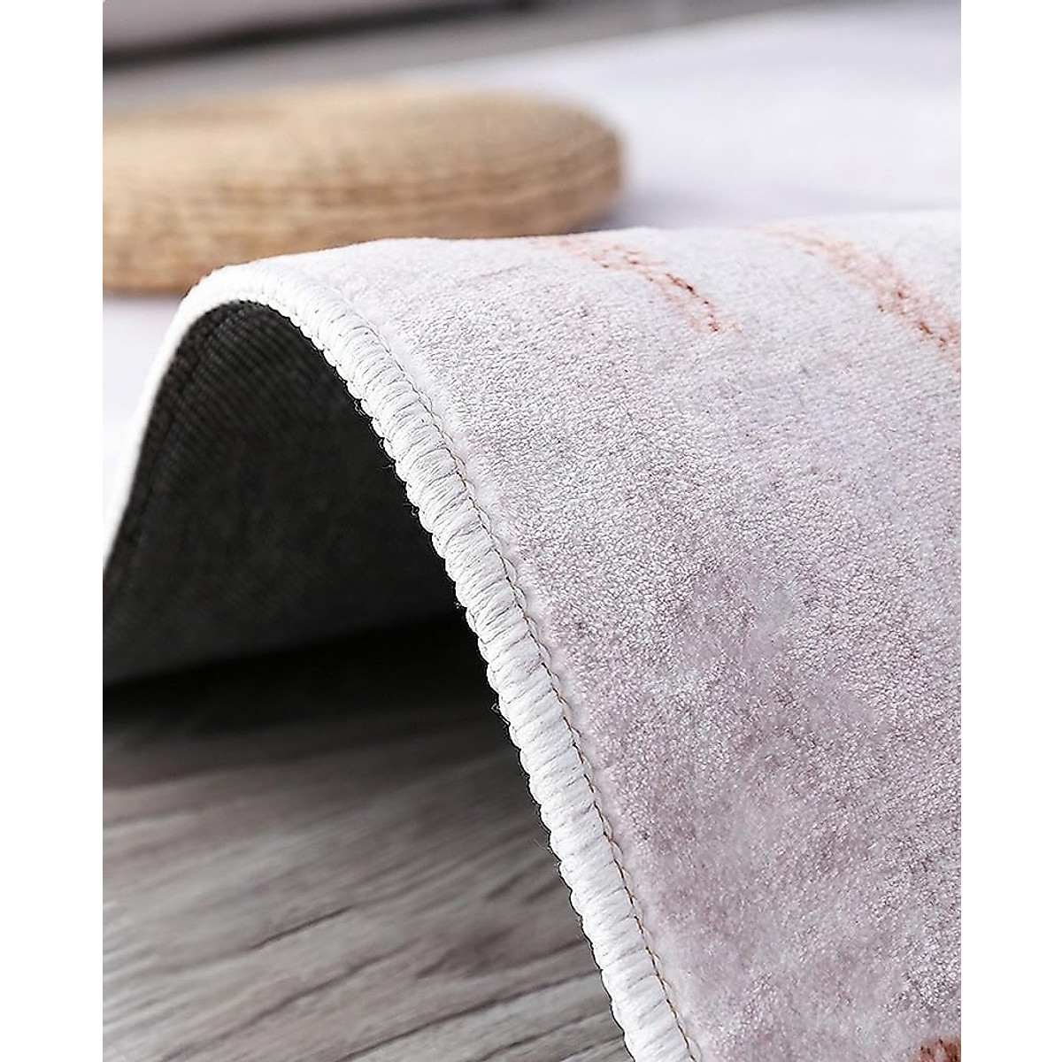 Bohemian Tribal Black Beige Washable Soft Wool Area Rugs for Living Room Bedroom Non Shedding Moroccan Southwest Carpet Under Dining Table Lux Home Office Floor Rug 6x10