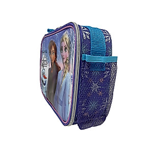 Disney Frozen Elsa Olaf & Anna Insulated 9.5" Lunch Bag with Shoulder Strap