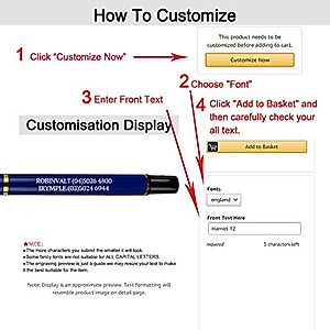 Personalized Pens Ballpoint Pen Medium Point,Engraved with Your Logo or Message Name pens/ Phone Number Metal Body Black ink Perfect for Bank, Office, Hotel Lobbies, Groomsmen Gift 10 PCS/ Pack(Black)