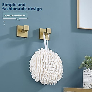 KOKOSIRI 32-Inch Single Towel Bar, Bathroom Towel Holder, Bath Towel Hook Square Robe Hook Coat Hook, Wall Mounted, SUS 304 Stainless Steel, Brushed Gold, B05A3-BG-L32