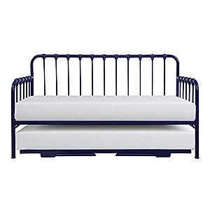 Lexicon Constance Metal Daybed with Trundle in Navy Blue