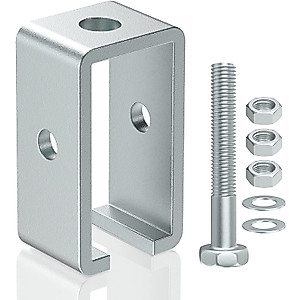 8 Pack Channel Trolley Track Support Hanger Bracket for All 1-5/8" Strut Channel,Heavy-Duty Steel Support Bracket,Trolley Strut Hangers w/Bolt &Nut for Punching Bag,Electric Hoist &Rolling Door