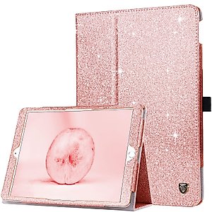 BENTOBEN for iPad 9th / 8th / 7th Generation Case, New iPad 10.2 Case 2021/2020/2019, Auto Wake/Sleep with Pencil Holder PU Leather Protective Case for iPad 10.2 inch, Rose Gold