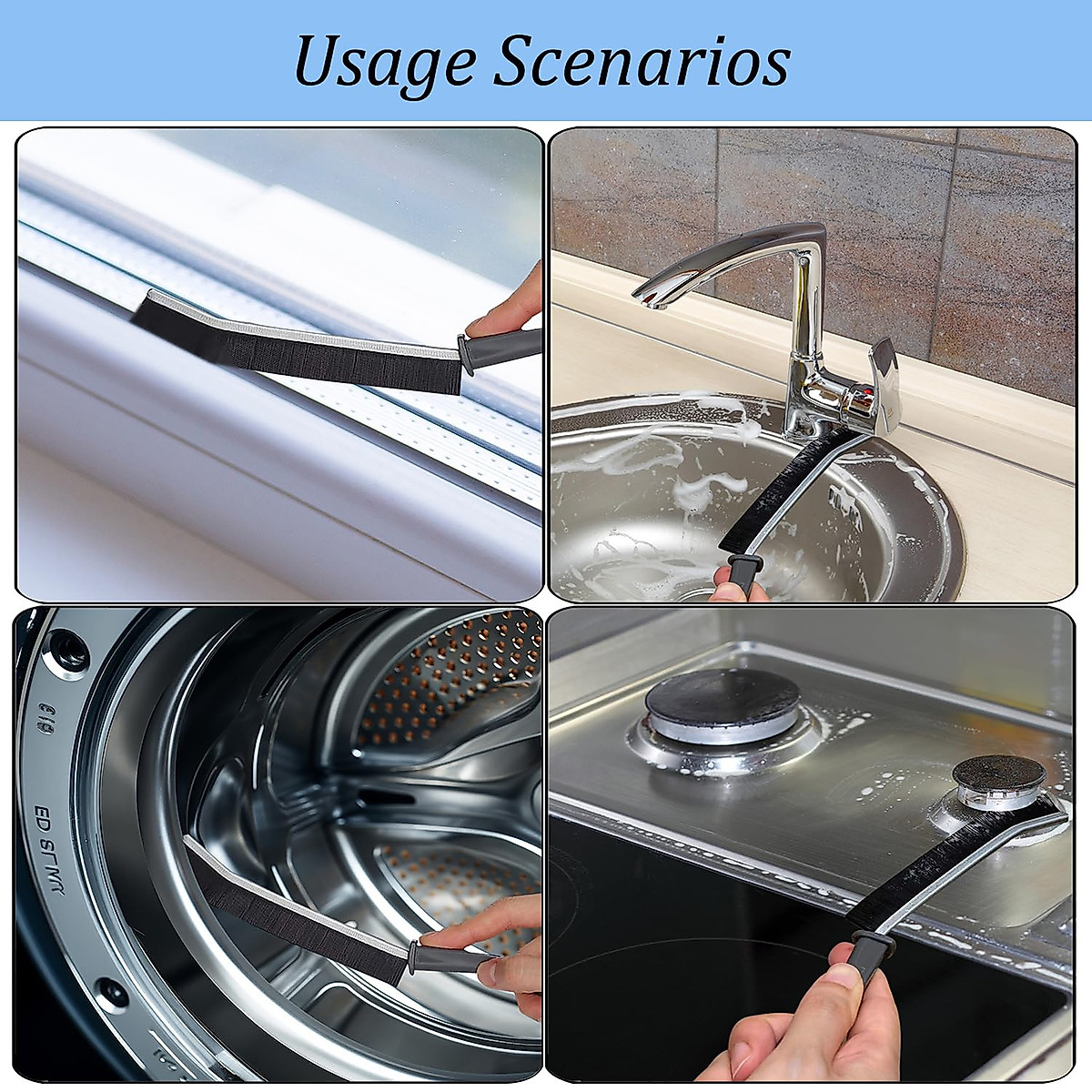 WWOYEP 3PCS Hard Bristle Crevice Cleaning Brush, Hard-bristled Crevice Cleaning Brush, Gap Cleaning Brush, Specially Used for Dead Corners in bathrooms, Kitchens, Ceramic Tiles, and Window Grooves.