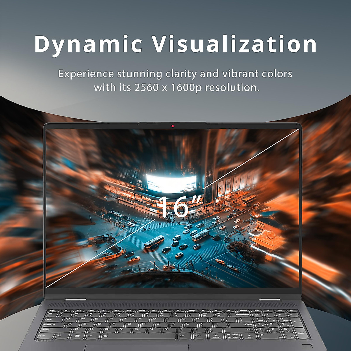 Lenovo IdeaPad Flex 5 16"" 2-in-1 2.5K IPS Touchscreen Laptop, Intel Core i7-1255U, 16GB RAM, 512GB SSD, Backlit Keyboard, Fingerprint Reader, Win 11 Pro, Storm Grey, 32GB Hotface USB Card, Gray