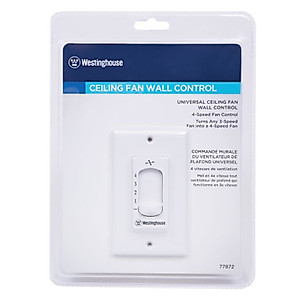 Westinghouse 7787200 Ceiling Fan Wall Control , White