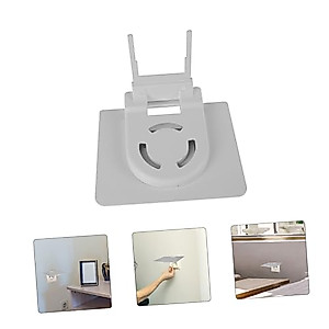 OKUMEYR Wall Bracket Wall-mounted Outlet Storage Shelf Outlet Shelf for Home Storage Shelf for Outlet Router Holder Floating Router Outlet Organizer Tv Mount White Plastic