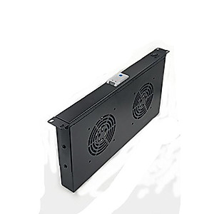 RAISING ELECTRONICS Rack Mount Temperature Control Server Fan Cooling System with 2 Fans 1U