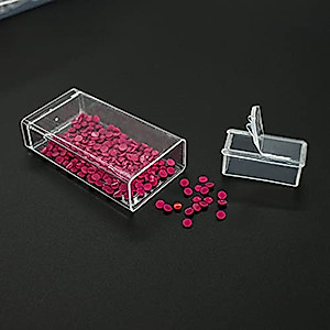 Tosnail 2 Pack of 64 Plastic Diamond Painting Bead Storage Container Box, Bead Organizer Case for Beads, Seeds, Diamond Dots, Glitter, Nail Art Supply