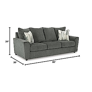 Signature Design by Ashley Stairatt Casual Sofa with Flared Arms, Gray