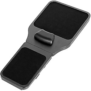 VIVO Wood Arm Rest Mouse Pad with Wrist Cushion, Adjustable Length Support Platform Tray, Chair Attachment Extension with Straps, Black, MOUNT-MS02D