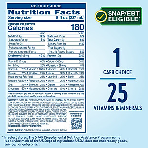 Glucerna Nutritional Shake, Diabetic Drink to Support Blood Sugar Management, 10g Protein, 180 Calories, Creamy Strawberry, 8-fl-oz Bottle, 24 Count