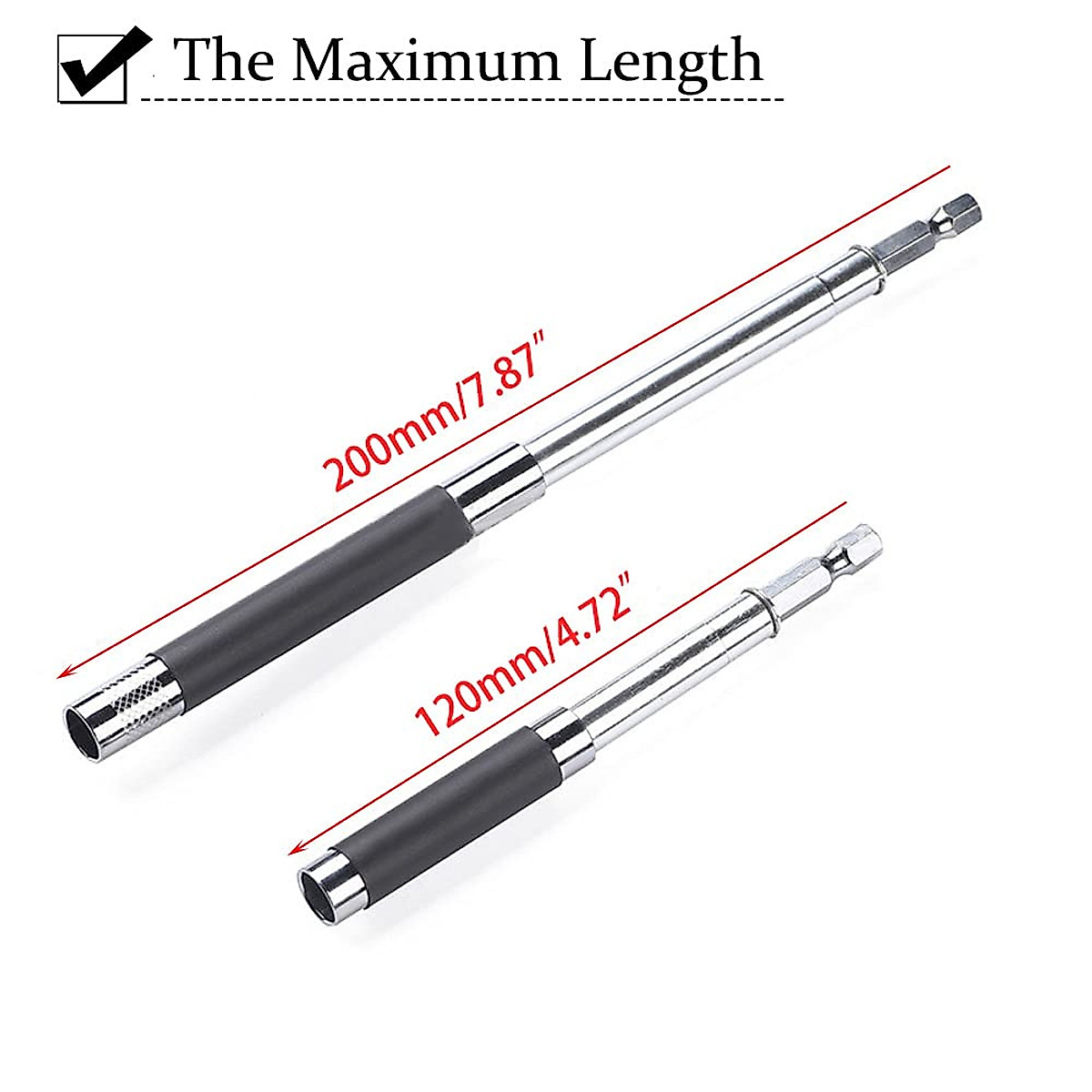 Saipe Magnetic Screw Drive Guide Drill Bit Tip Holder Screwdriver Bit Holder Drill Bit Extension Bar Drill Screw Adapter with 1/4 Inch Hex Shank, Set of 3