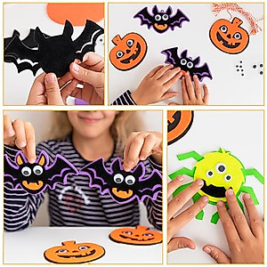 60PCS Felt Sheets Fabric, 4" X 4" Soft Felt Fabric for Crafts Halloween Christmas Fabric Fall Felt Squares for DIY and Sewing Projects (Black)