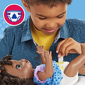 Baby Alive Magical Mixer Baby Doll Blueberry Blast with Blender Accessories, Drinks, Wets, Eats, Black Hair Toy for Kids Ages 3 and Up