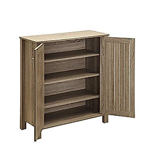 4-Shelf Shoe Cabinet Dark Taupe