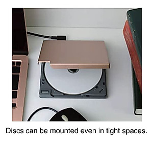 Pioneer External Blu-ray Drive BDR-XD08G USB 3.2 Gen1 (USB Type-C) / 2.0 Slim Portable BD/DVD/CD Writer Gold