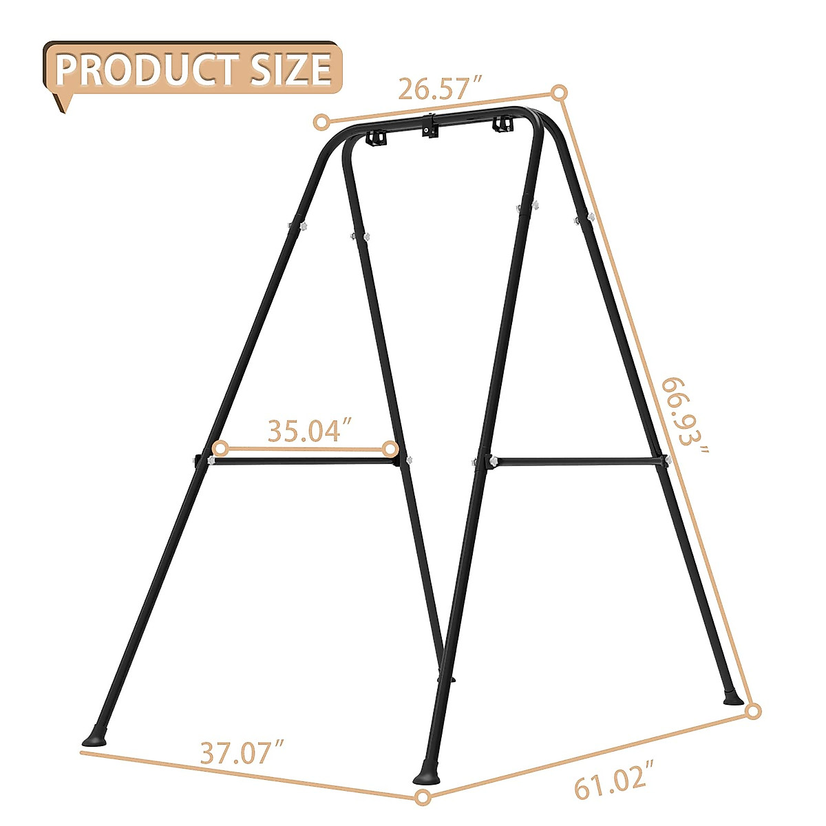 Swing Stand for Kids,Baby Swing Frame, Toddler A-Frame Metal Swing Sets for Backyard, Outdoor Indoor Heavy Duty Swing Set, Fits for Most of The Toddlers Swings