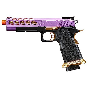 Lancer Tactical Airsoft Pistol STRYK Hi-Capa 5.1/4.3 Full Metal Gas Blowback 330 FPS (Regular, Purple & Gold, Hi-Capa 5.1)