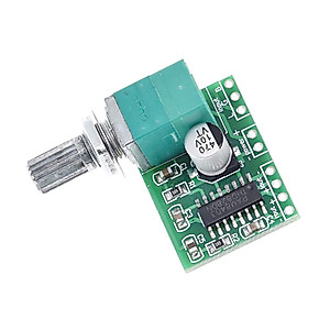 DAOKI 6PCS PAM8403 3W+3W Digital Power Amplifier Board DC 5V Dual Channel Stereo Power Amplifier Module with Volume Control Potentionmeter with 6PCS Knob Cap, 3PCS 3.5mm Audio Jack Cable