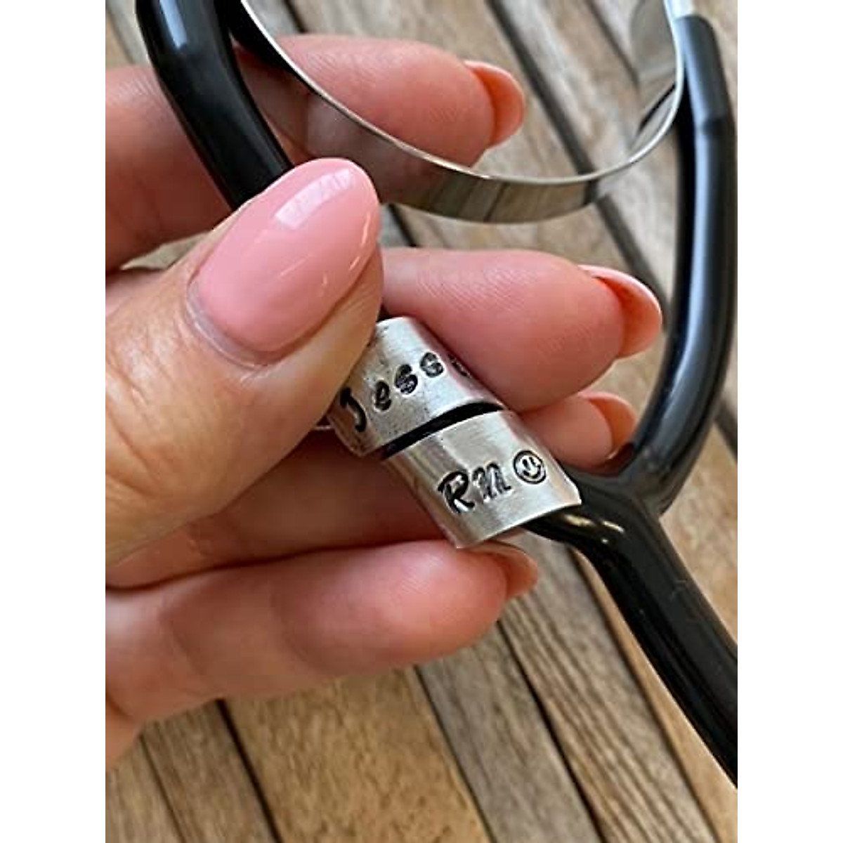 Stethoscope ID tag for Nurses - Name Tag- nurse gift - student nurse gift - stethoscope name tag with birthstone- stethoscope personalized name tag -Nurse Week Gifts